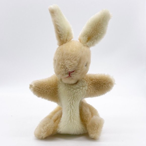 Vintage | Toys | Vintage Tan Bunny Rabbit Hand Puppet 2 Unbranded Stiff ...